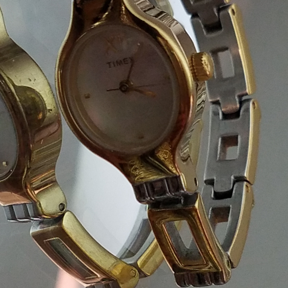 Timex Gold And Silver Bracelet Watch Working Fancy Gr… - Gem